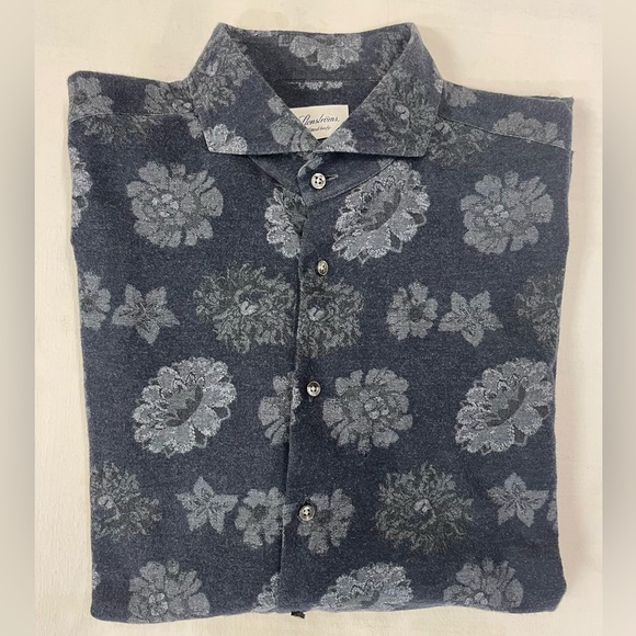 Stenstroms | Shirts | Stenstroms Fitted Body Floral Flannel Cutaway ...
